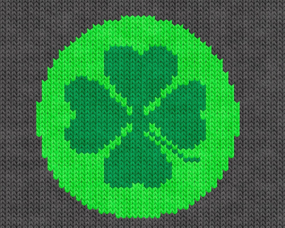 Lucky Clover Knitting Chart – PDF Pattern for Machine & Hand Knitting ...