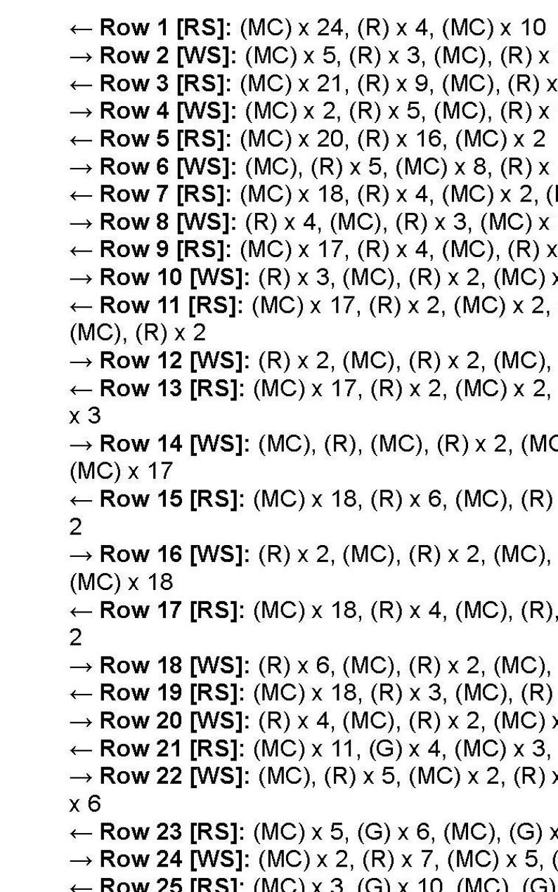 Rose Blossom Floral Knitting Chart – PDF Pattern for Machine & Hand ...