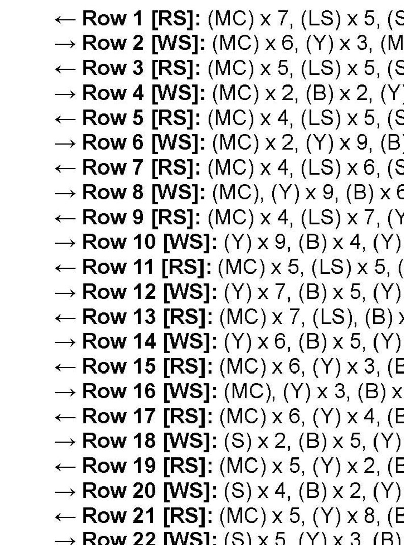 Busy Bee Knitting Chart – PDF Pattern for Machine & Hand Knitting ...
