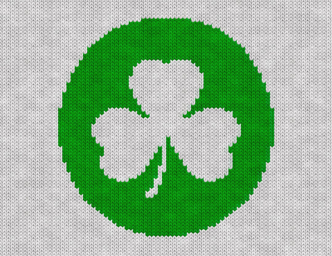 Lucky Shamrock Knitting Chart – PDF Pattern for Machine & Hand Knitting ...