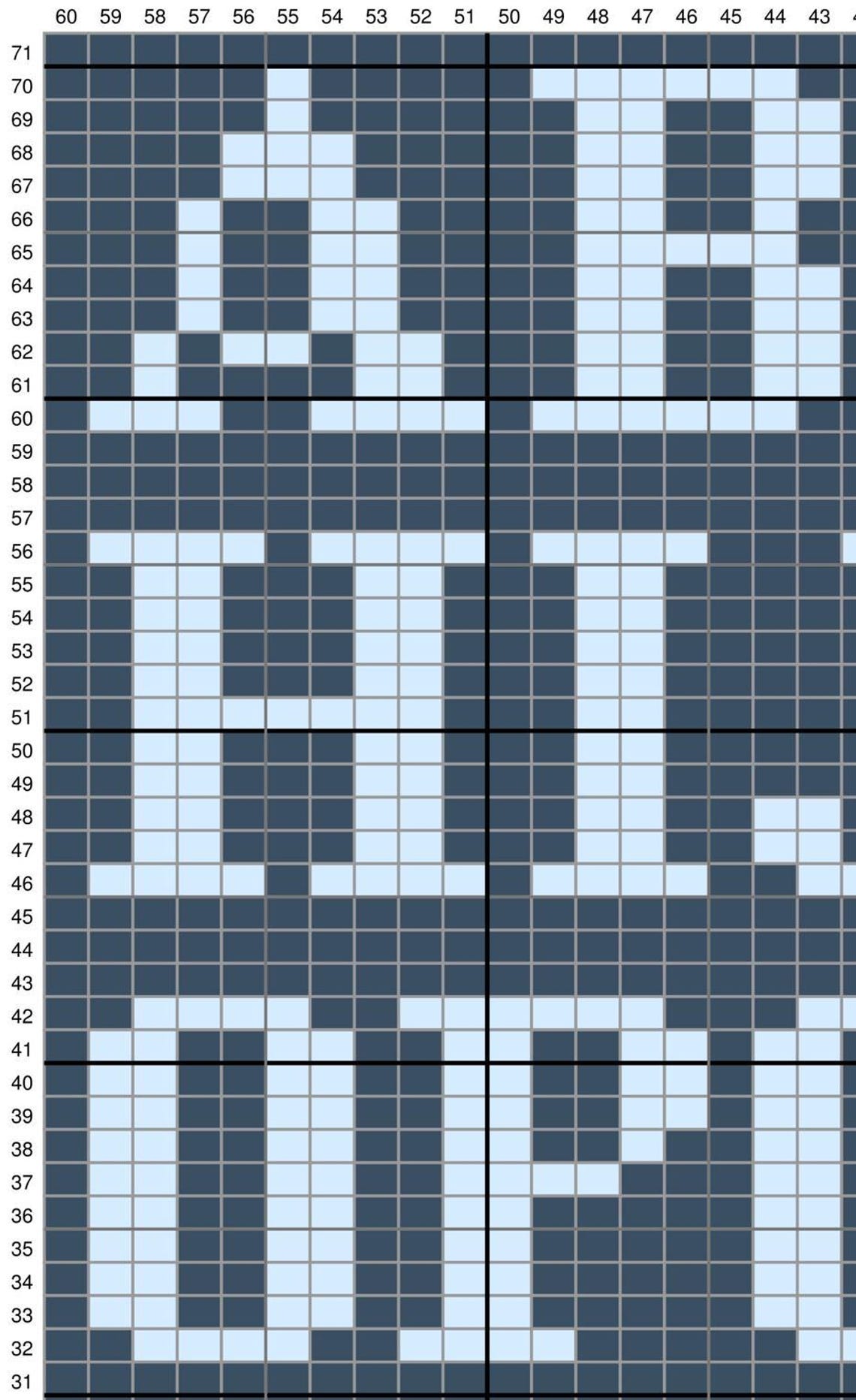 Alphabet Knitting Chart | Easy Beginner Intarsia PDF Instant Download ...