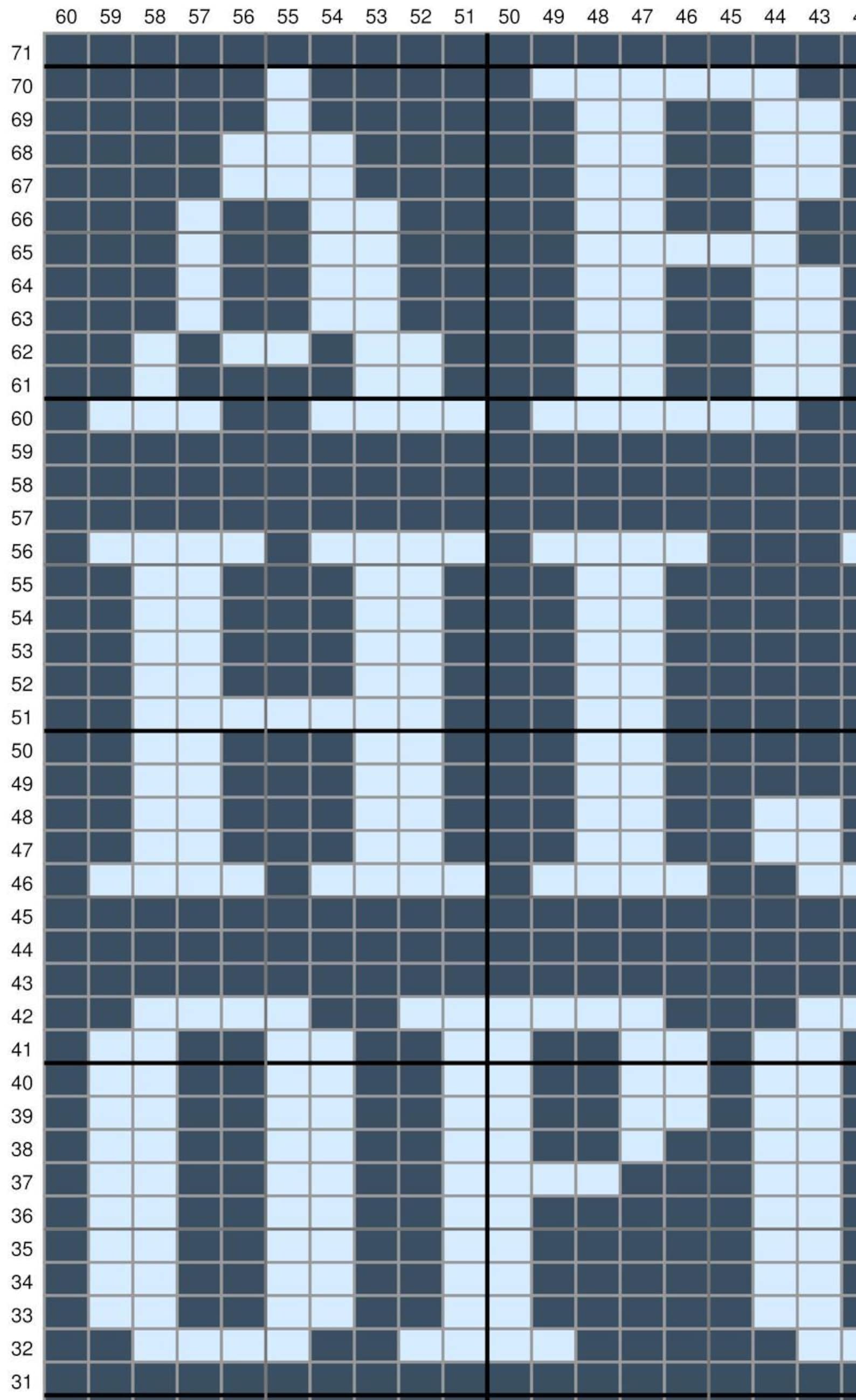 Alphabet Knitting Chart | Easy Beginner Intarsia PDF Instant Download ...