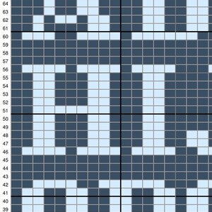 Alphabet Knitting Chart | Easy Beginner Intarsia PDF Instant Download ...