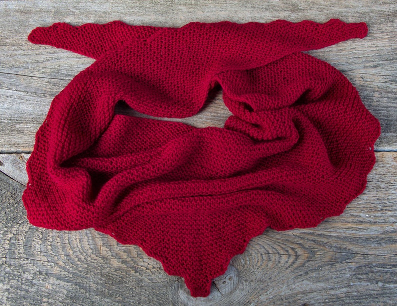 Small Triangle Shawl Hand Knit Triangle Shawlette Scarf Women - Etsy