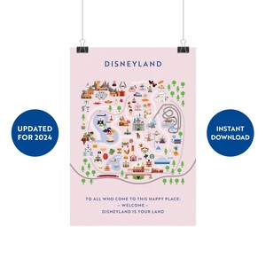 Disneyland Map - Etsy