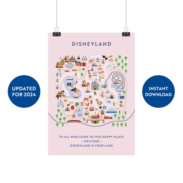 Disneyland Map - Etsy
