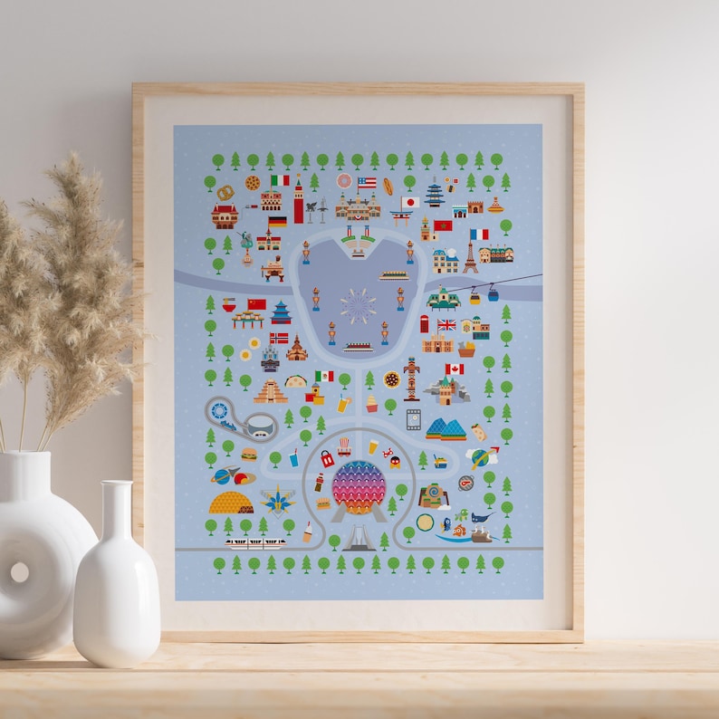Epcot Map Print. Updated for 2026 - Etsy UK