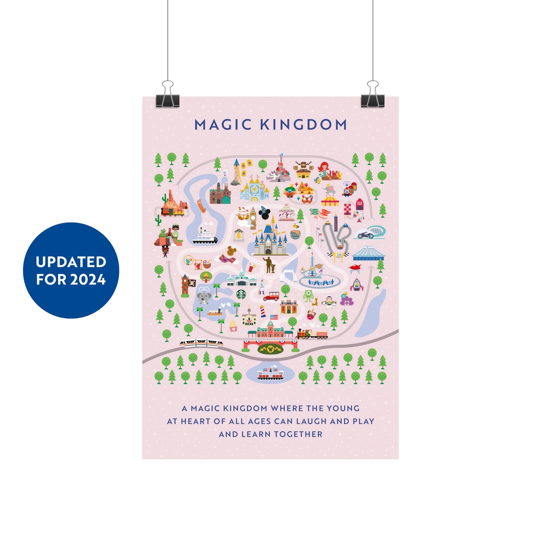 Mapa de Magic Kingdom ACTUALIZADO PARA 2024 - Etsy México