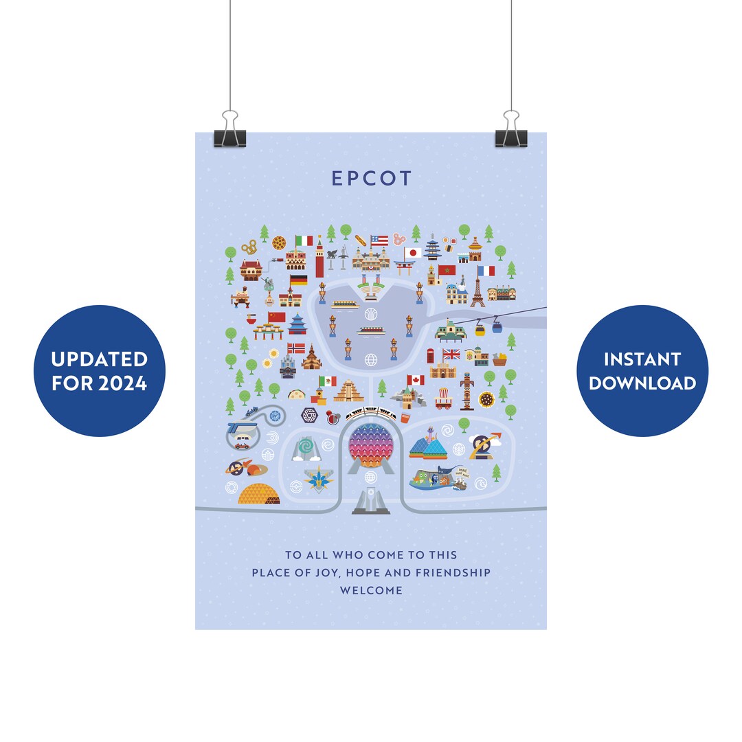 Epcot Digital Poster - Etsy