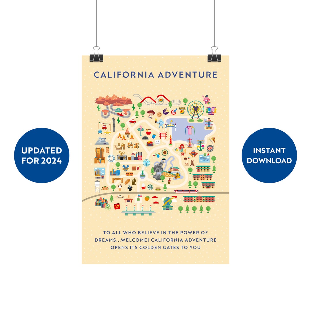 California Adventure Digital Poster - Etsy