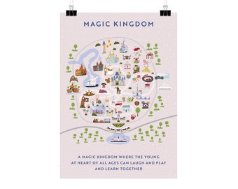 Magic Kingdom Printable Map - Etsy