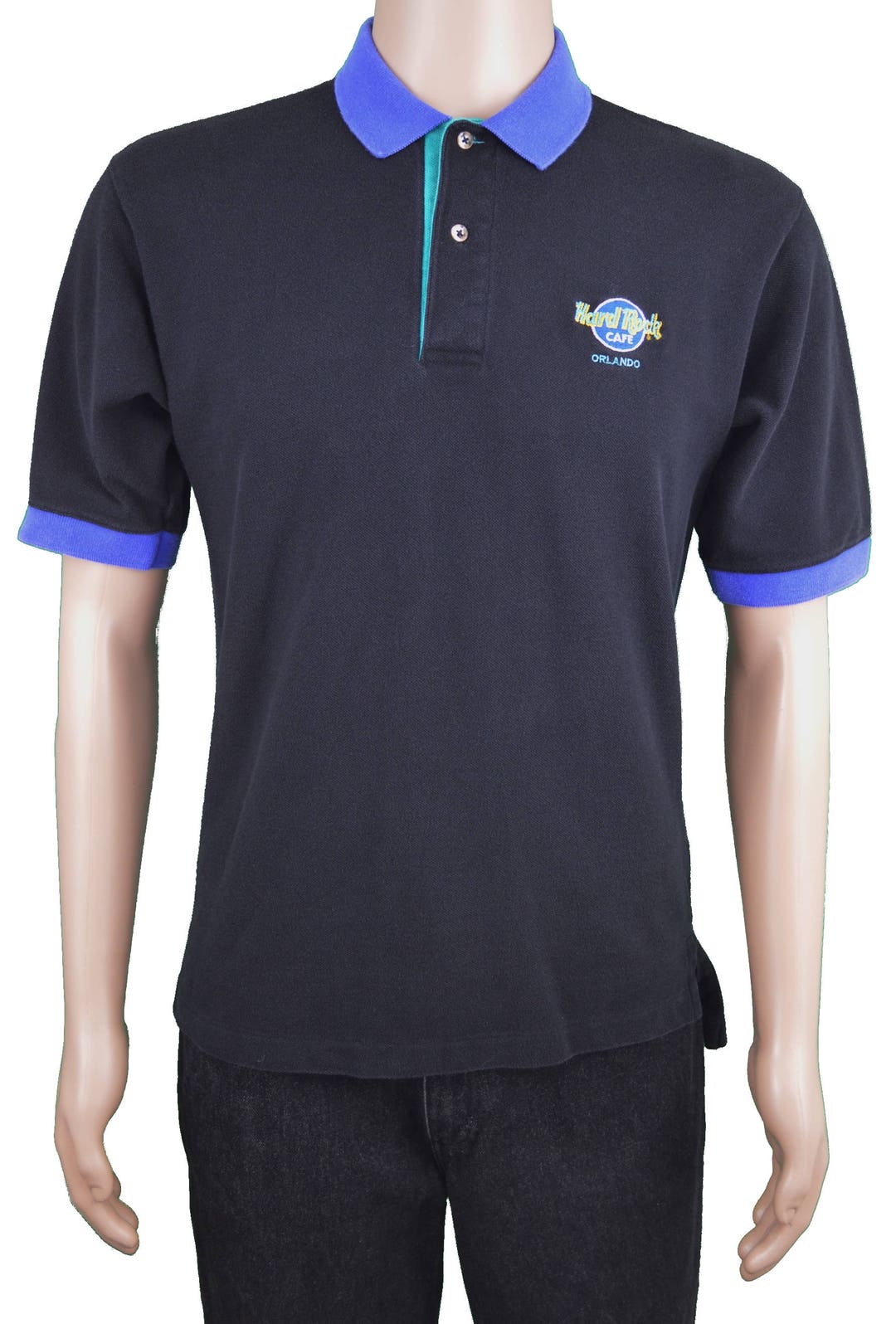 VINTAGE OUTER BANKS Hard Rock Cafe Orlando Men's Polo Short-sleeve ...