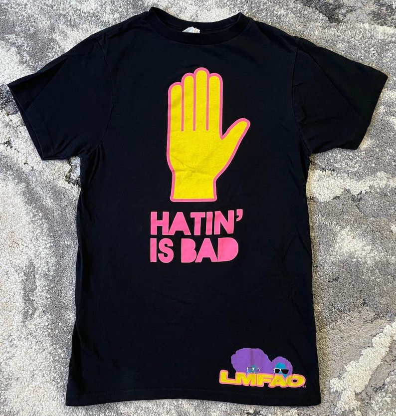 LMFAO Women's "hatin' is Bad" Graphic T-shirt (black, Small, S) - Etsy
