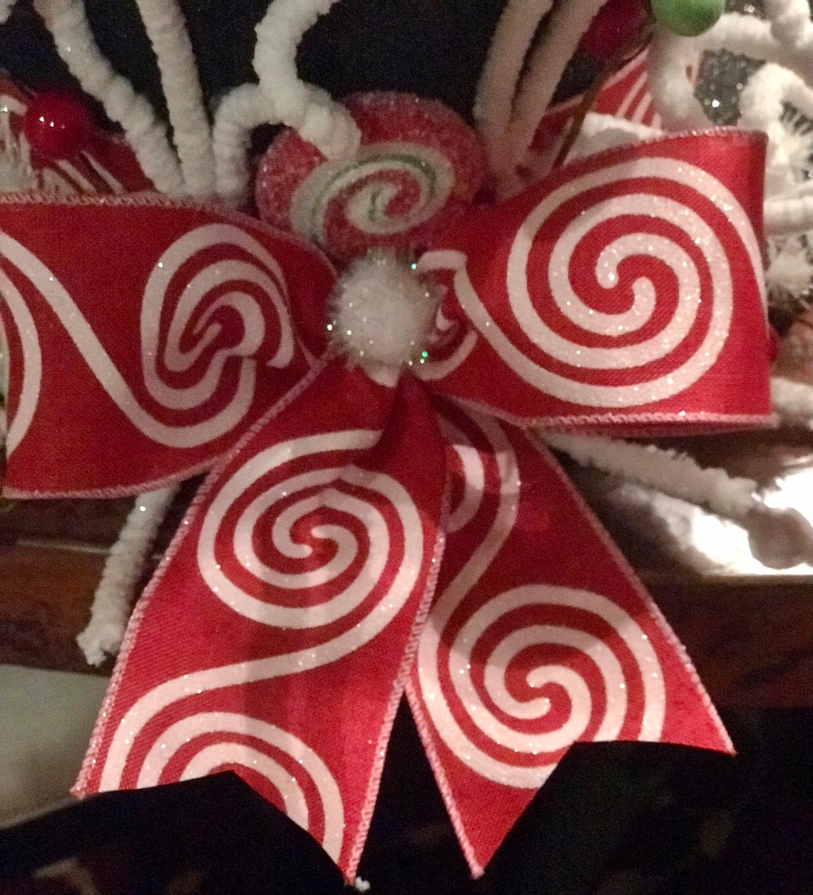 Tree Topper Hat Candy Themed Tree Topper Whimsical Tree Topper Elegant ...