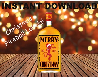 Fireball label | Etsy