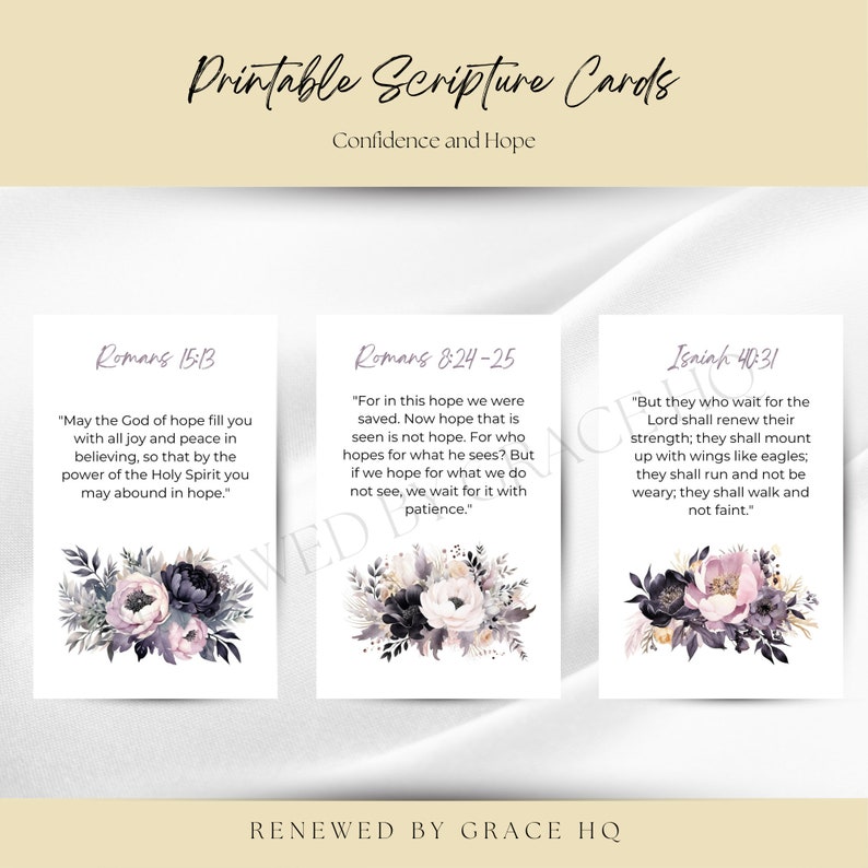 Inspirational Bible Verse Cards - Printable, Instant Download for ...