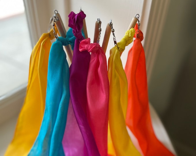 Silk Wands, Dancing Wand, Dancing Twirlers, Dancing Silk, Pretend Play ...