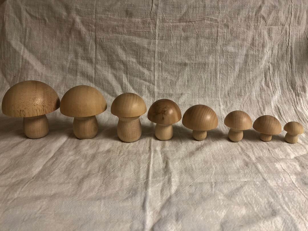 XXL- Jumbo Wooden Mushroom Toadstool Unfinished DIY, Wooden Toadstool ...