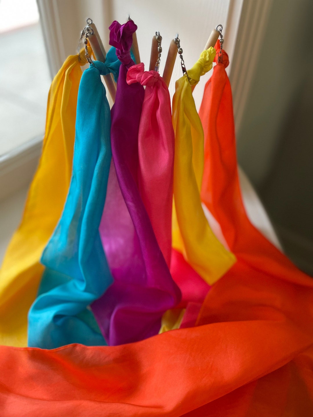 Silk Wands, Dancing Wand, Dancing Twirlers, Dancing Silk, Pretend Play ...
