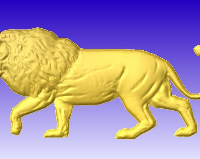 Lion 3d Vector Art Solid Model for Cnc Router Projects or Carving ...