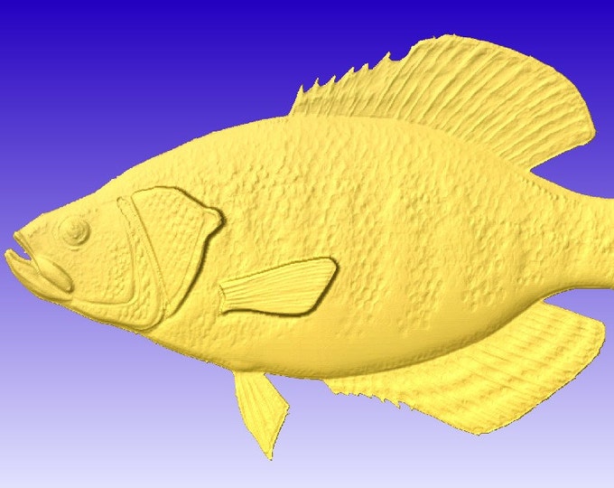 Fish 3d Vector Art for Cnc Projects and Carving Patterns in - Etsy