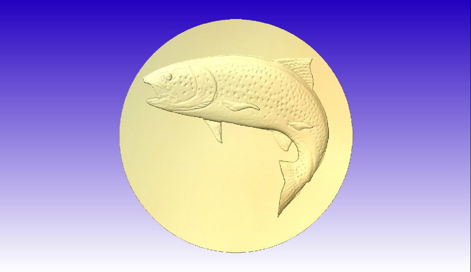 Trout 3d Vector Art for Cnc Projects or Carving Patterns and Models in ...
