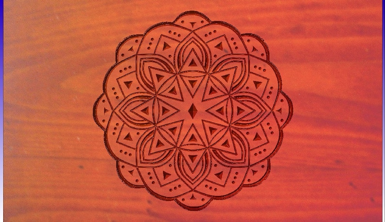 Vcarve Flower 2 Pattern for Cnc Routers or Chip Carving in Dxf File ...