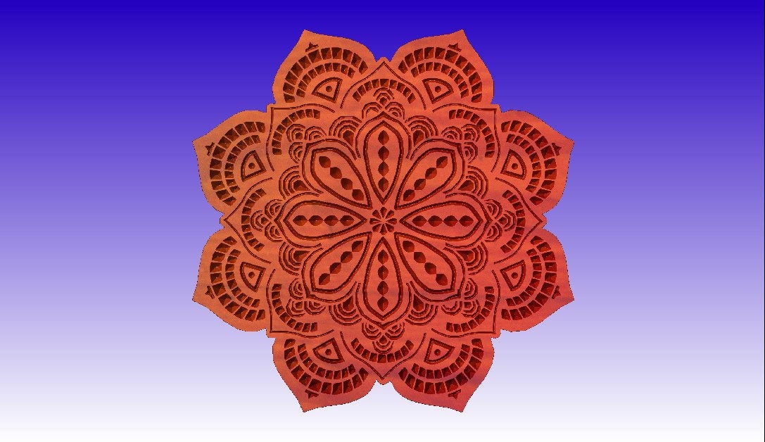 Vcarve Flower in Dxf Format for Cnc Routers Not a 3d Model - Etsy