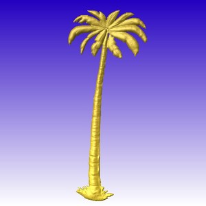 Palm Tree Vector Relief Model for Cnc Router Projects or Sign Patterns ...