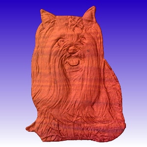 Yorkie 3d Vector Relief Model 3d Clipart for Cnc Router Projects or ...