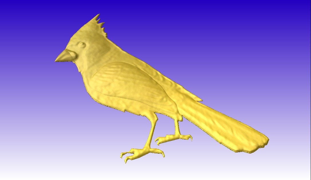 Cardinal Bird 3D Vector Model for Cnc Projects or Sign Relief Carving ...