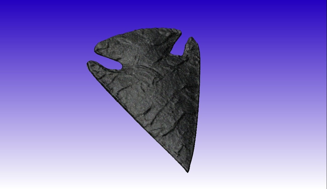 Flint Arrowhead 3d Relief Model in Stl File Format for Download Only ...