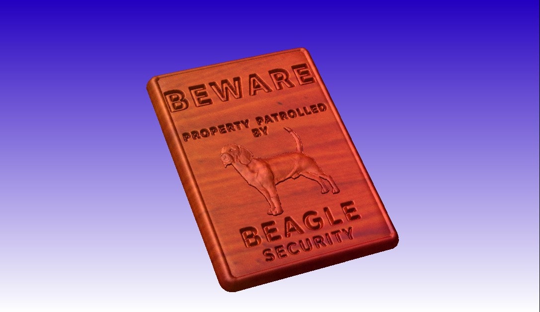 Beware of Beagle Vector Relief Model 3d Clipart for Cnc Projects or ...