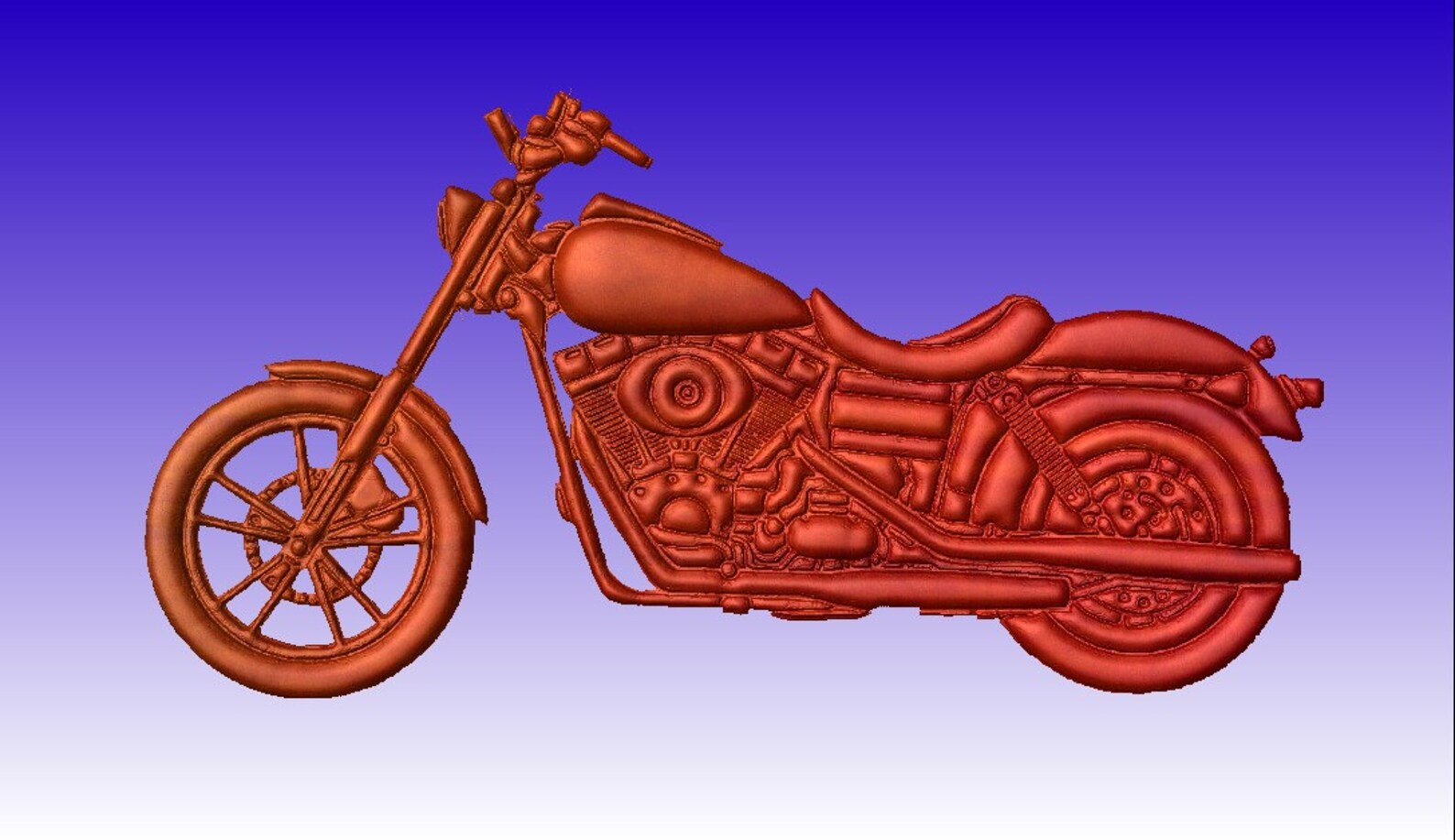 Motorcycle No. 2 Vector Art Model for Cnc Router Projects or Sign ...