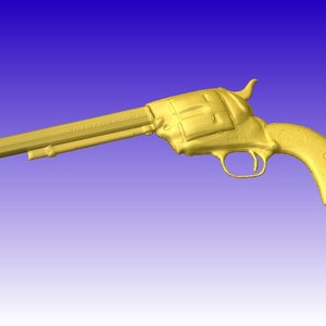 Old Colt 45 Vector Art Relief Model for Cnc Router Projects or Sign ...