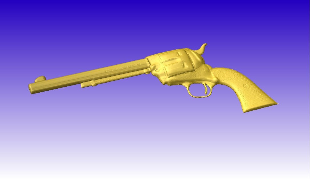 Old Colt 45 Vector Art Relief Model for Cnc Router Projects or Sign ...