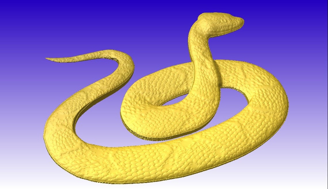 Snake 3d Vector Model for Cnc Projects and Sign Carving in Relief in ...