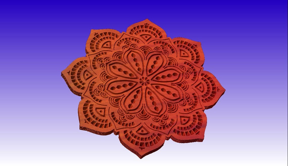 Vcarve Flower in Dxf Format for Cnc Routers Not a 3d Model - Etsy