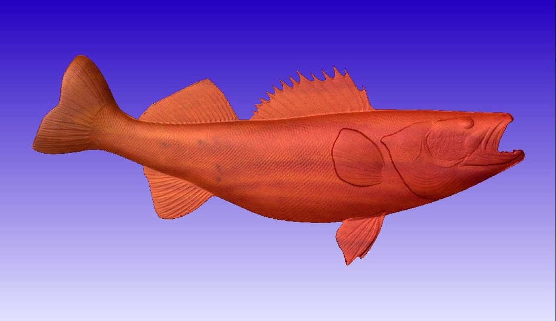 Walleye 3D Vector Art Model for Cnc Projects or Carving Patterns in Stl ...