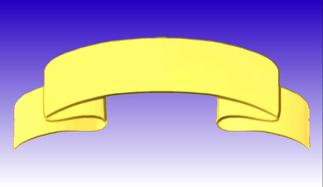 Ribbon Banner Vector Relief Model for Cnc Routers or Sign Carving ...