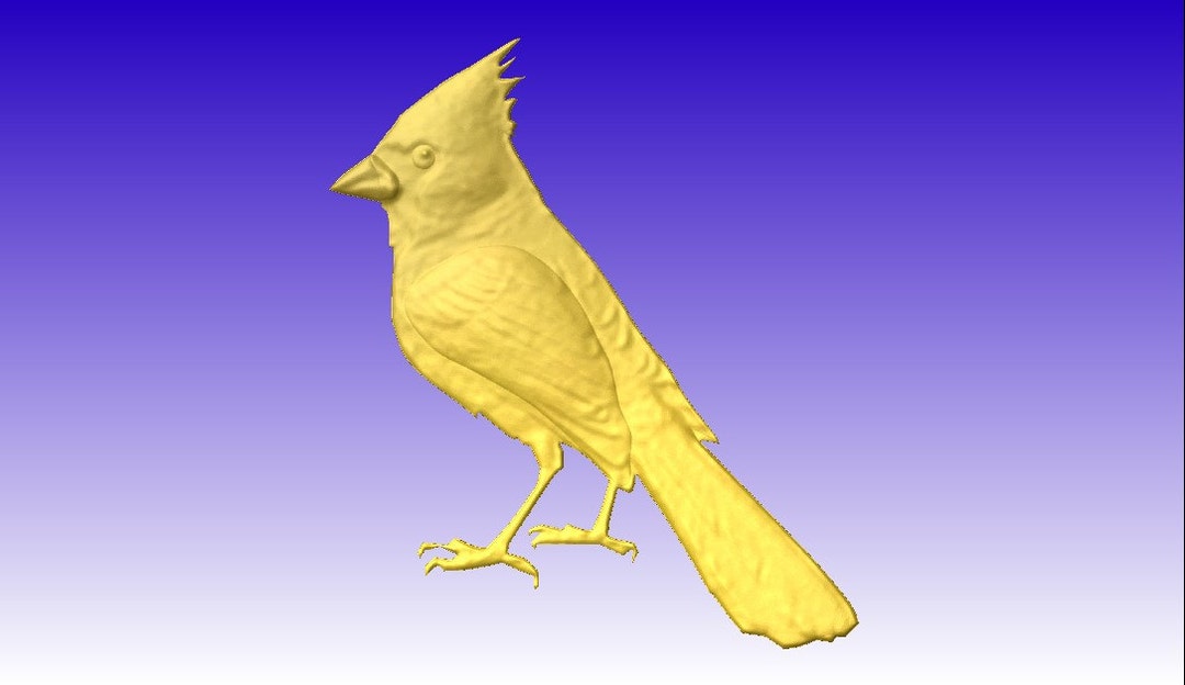 Cardinal Bird 3D Vector Model for Cnc Projects or Sign Relief Carving ...