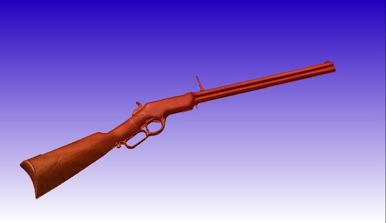 Old Henry Rifle Vector Relief Model for Cnc Routers or Sign Patterns in ...