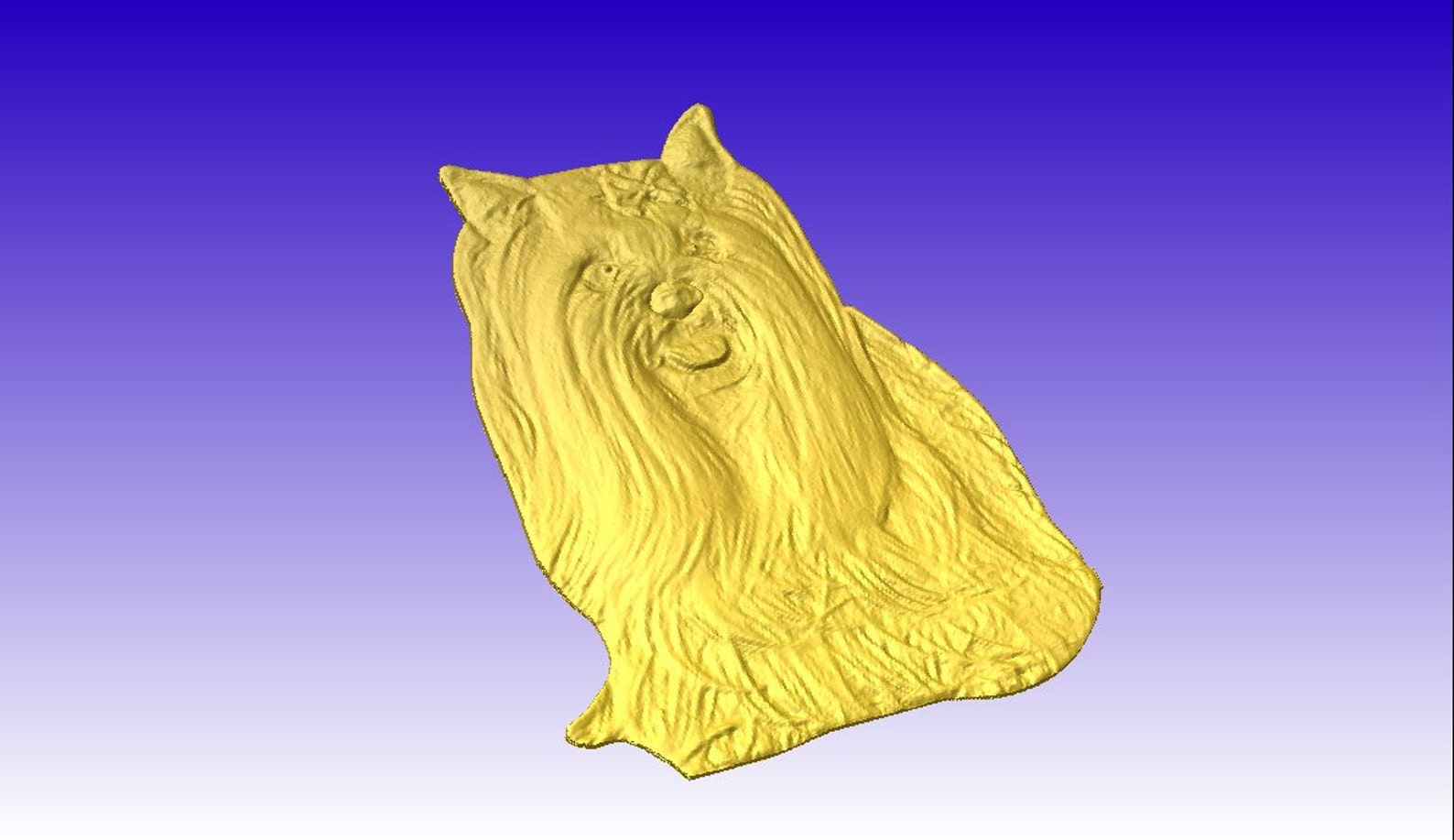 Yorkie 3d Vector Relief Model 3d Clipart for Cnc Router Projects or ...