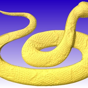 Snake 3d Vector Model for Cnc Projects and Sign Carving in Relief in ...