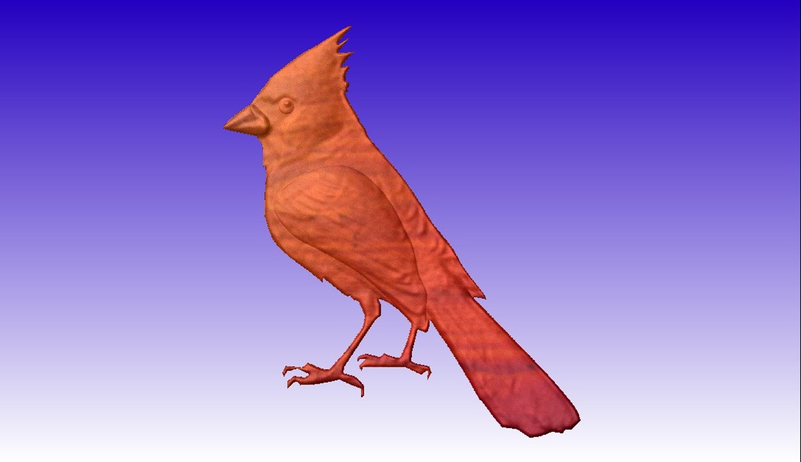 Cardinal Bird 3D Vector Model for Cnc Projects or Sign Relief Carving ...