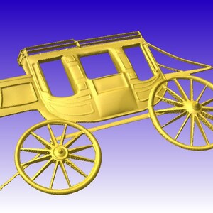 Stagecoach 3d Vector Model for Cnc Projects or Sign Carving Patterns in ...