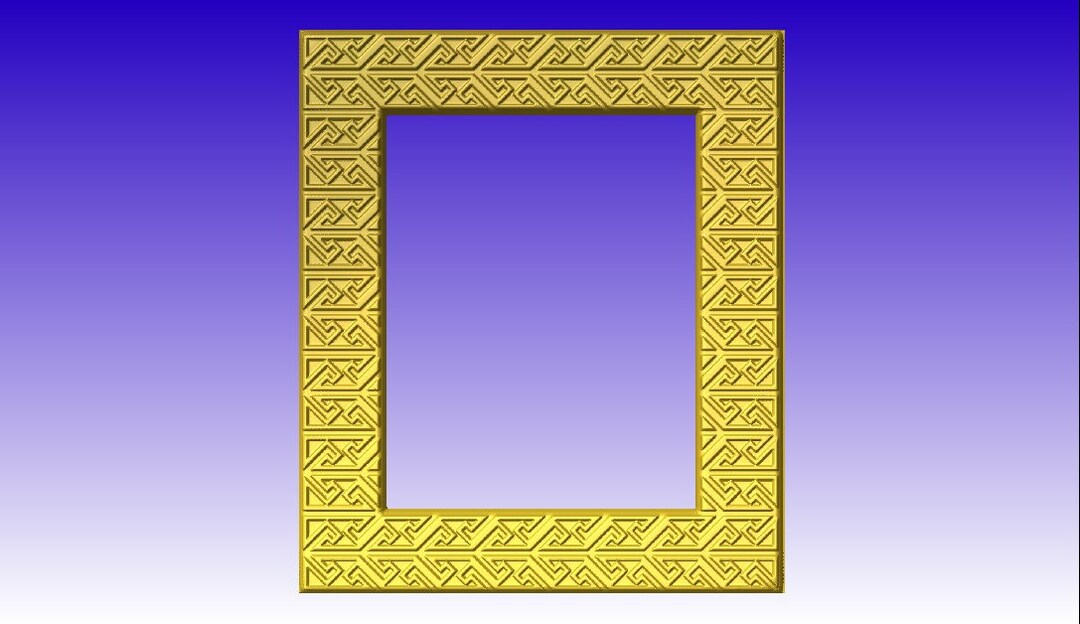 Photo Frame Vector Relief Model for Cnc Router Projects in Stl File ...