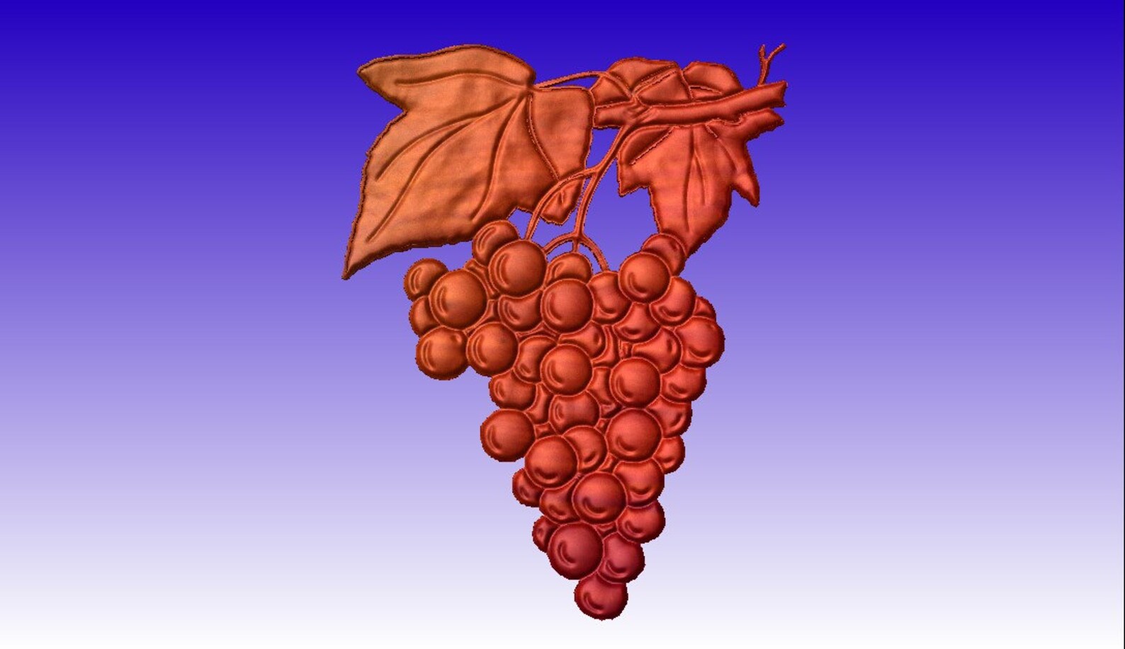 Grapes on Grapevine Vector Art Model for Cnc Router Projects or Sign ...