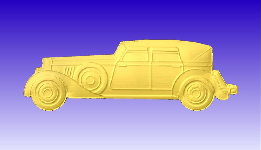 Old Car 3d Vector Art Model for Cnc Router Projects or Carving Patterns ...