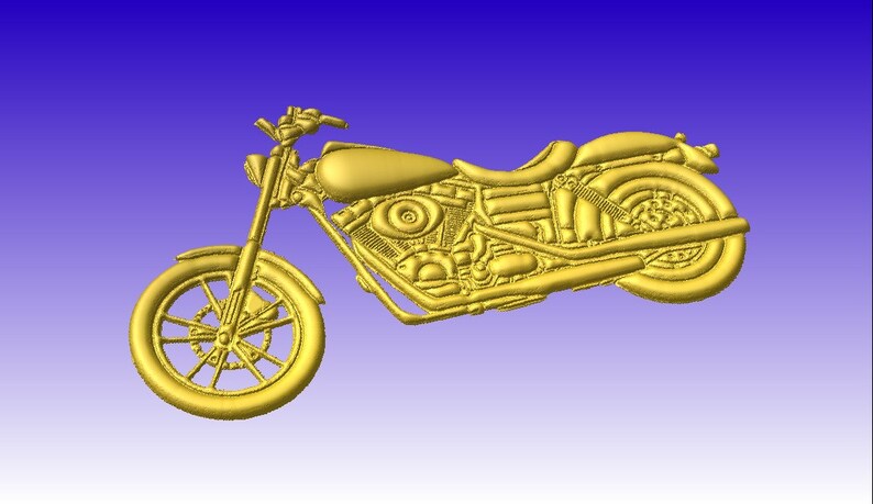 Motorcycle No. 2 Vector Art Model for Cnc Router Projects or Sign ...